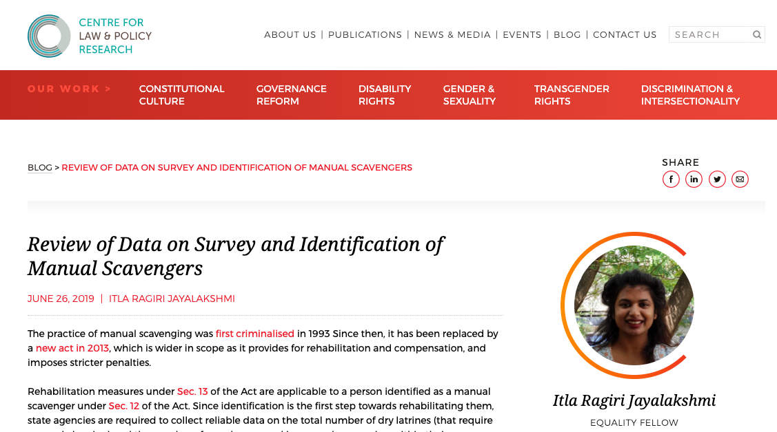 Review of Data on Survey and Identification of Manual Scavengers