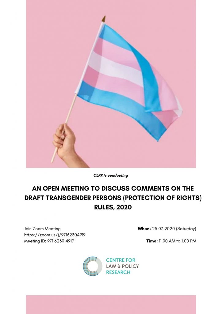 An open meeting to discuss comments on the Draft Transgender Persons ...