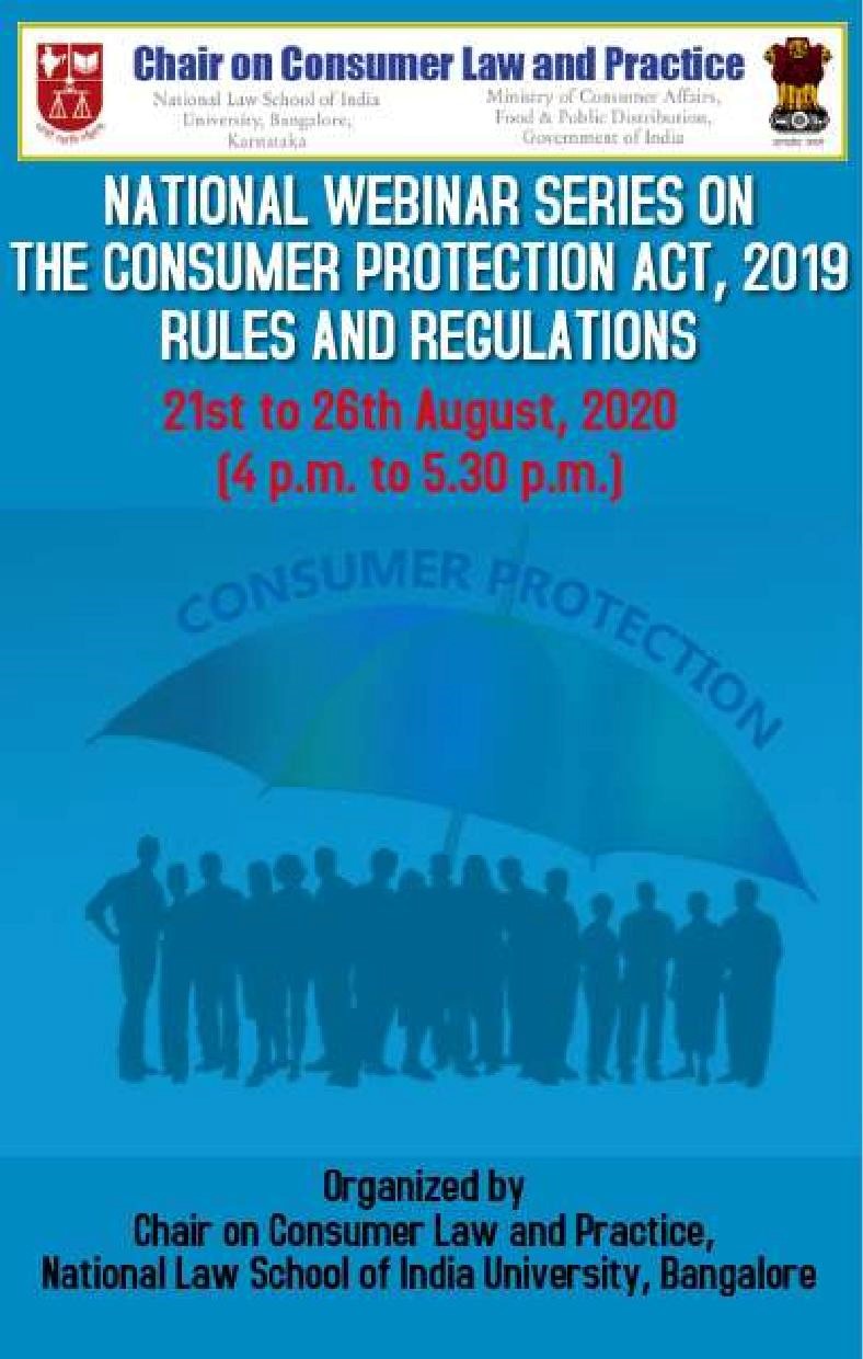 National Webinar Series on The Consumer Protection Act, 2019 & Rules ...